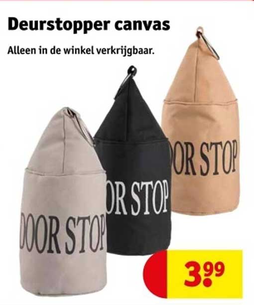 Deurstopper Canvas aanbieding bij Kruidvat