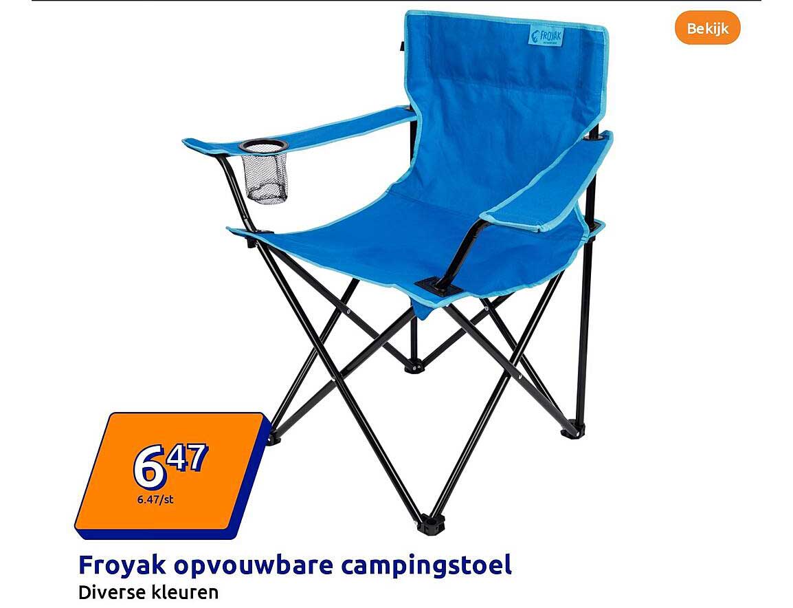 Froyak Opvouwbare Campingstoel Aanbieding bij Action - FolderFeest.nl