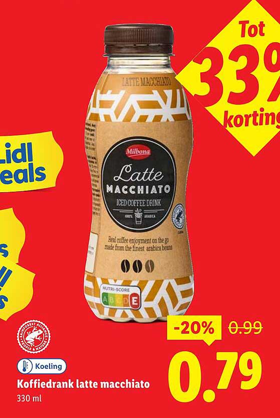 Koffiedrank Latte Macchiato Aanbieding bij Lidl - FolderFeest.nl