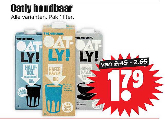 Oatly Houdbaar Aanbieding bij Dirk - FolderFeest.nl