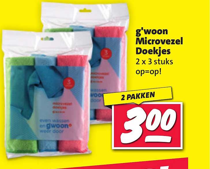 G'woon Microvezel Doekjes Aanbieding bij Nettorama - FolderFeest.nl