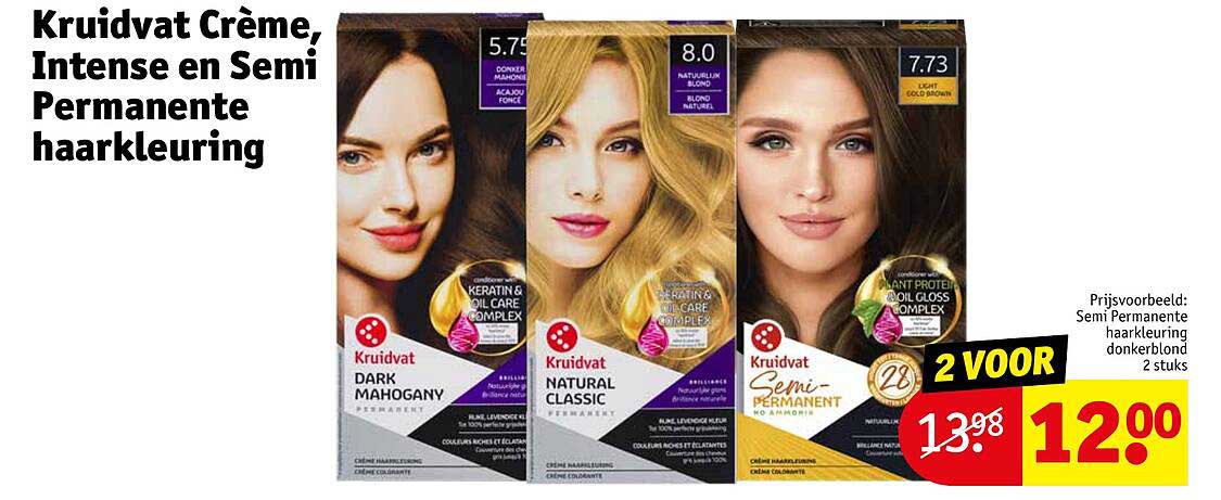 Kruidvat Crème, Intense En Semi Permanente Haarkleuring aanbieding bij ...