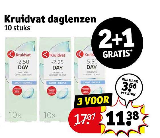 Kruidvat Daglenzen aanbieding bij Kruidvat