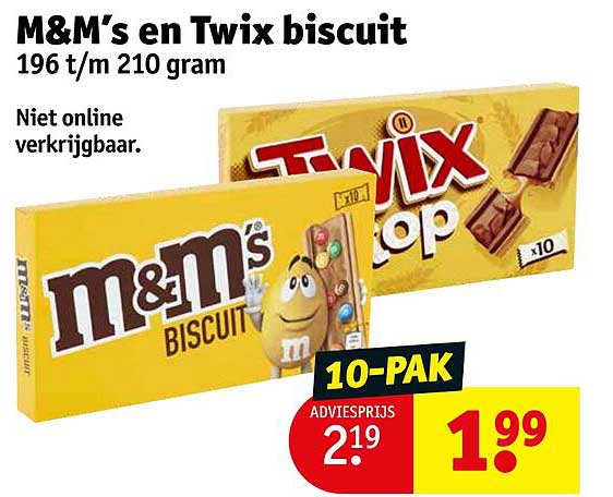 M&M’s En Twix Biscuit Aanbieding bij Kruidvat - FolderFeest.nl