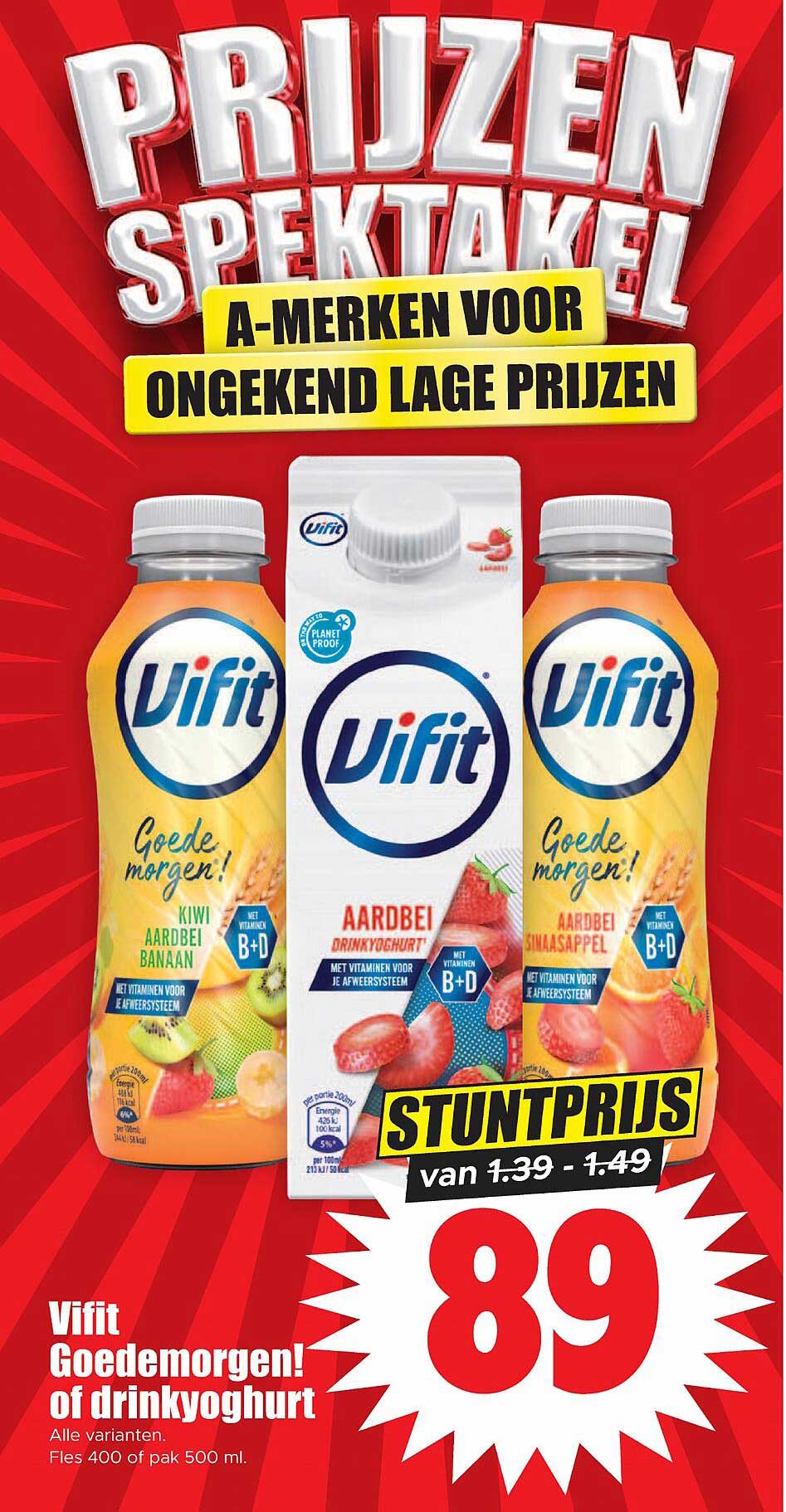 Vifit Goedemorgen! Of Drinkyoghurt aanbieding bij Dirk