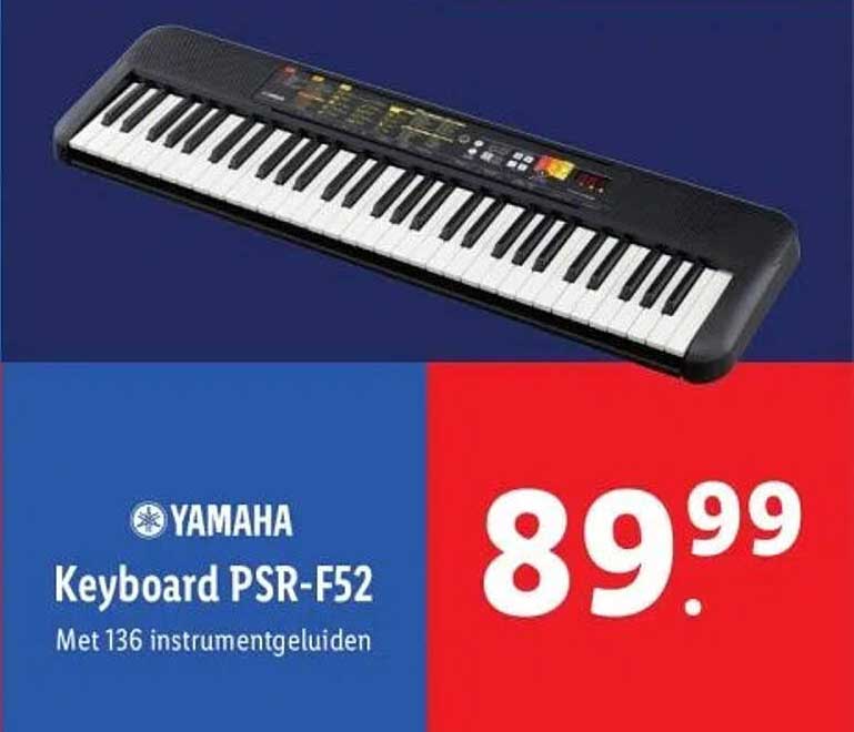 Yamaha Keyboard Psr-F52 aanbieding bij Lidl
