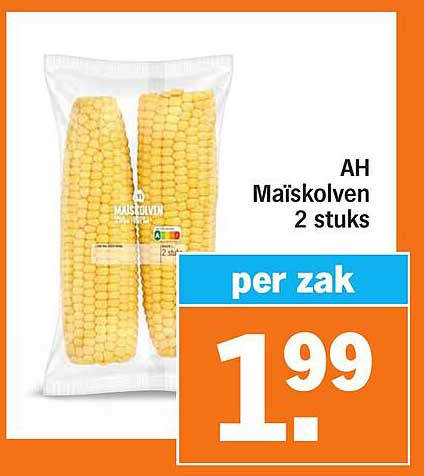 Ah Maïskolven 2 Stuks Aanbieding bij Albert Heijn - FolderFeest.nl