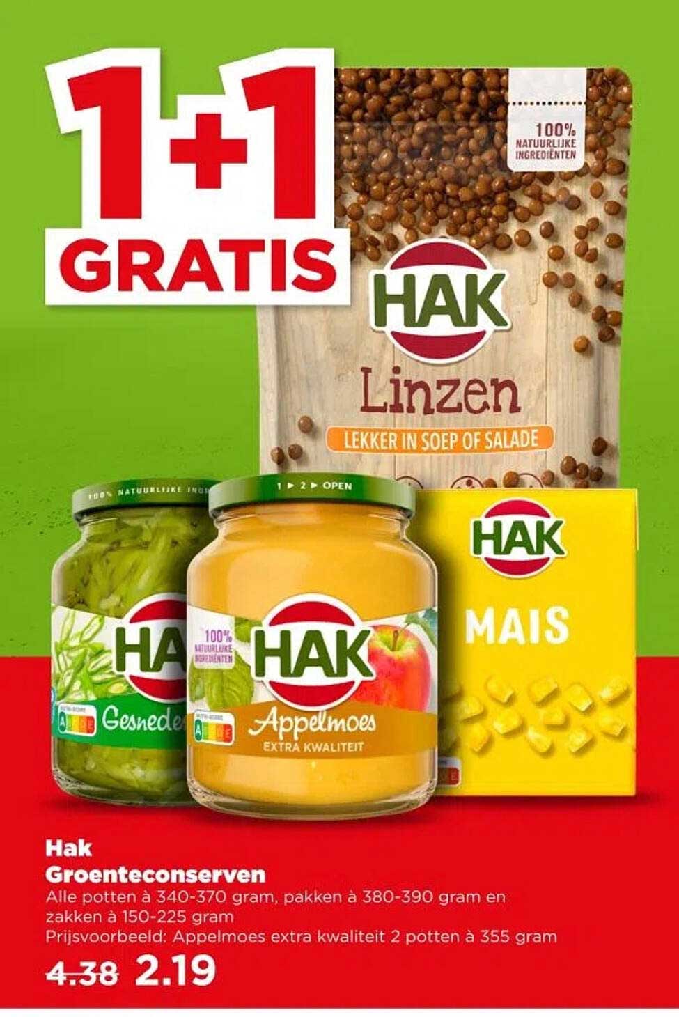Hak Groenteconserven Aanbieding bij PLUS - FolderFeest.nl