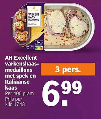 Ah Excellent Varkenshaas-Medailleons Met Spek En Italiaanse Kaas ...