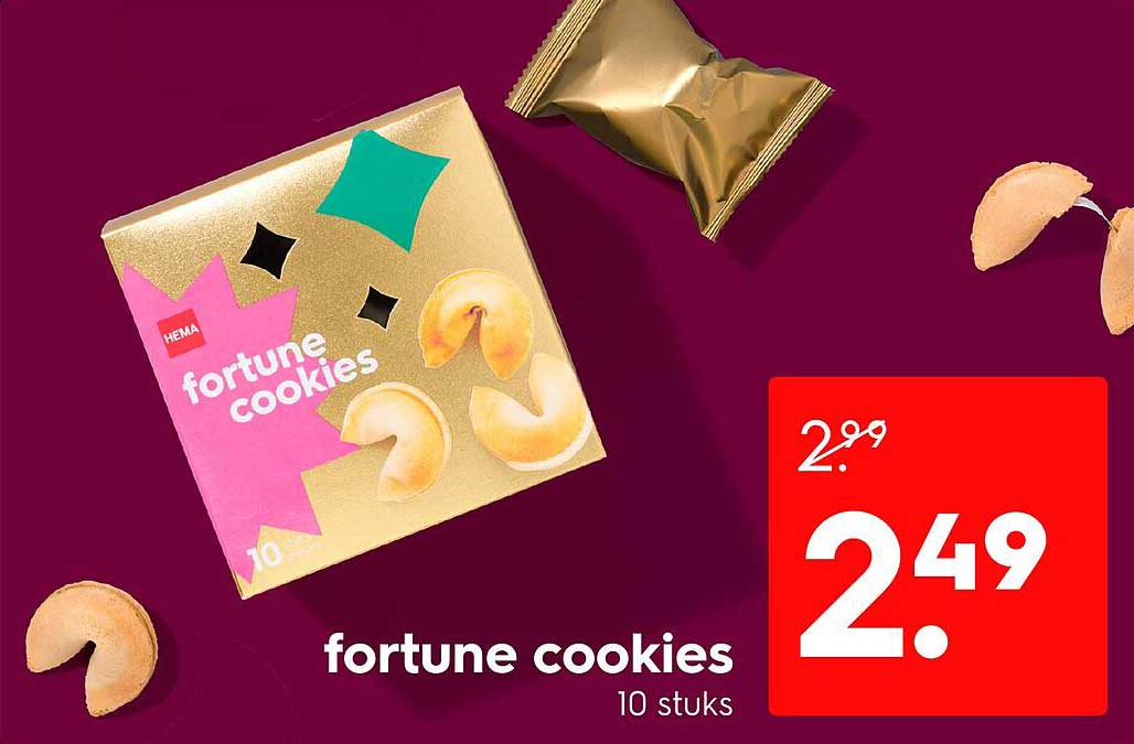 Fortune Cookies Aanbieding bij HEMA - FolderFeest.nl