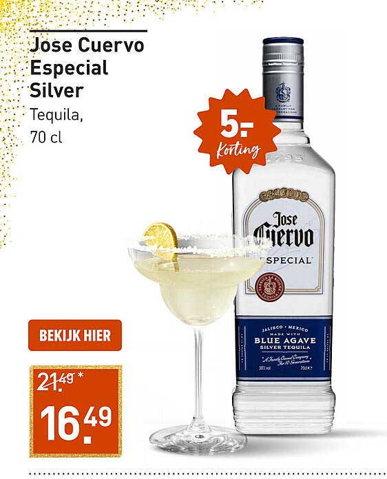 José Cuervo Especial Silver Tequila, 70 Cl Aanbieding bij Gall & Gall ...