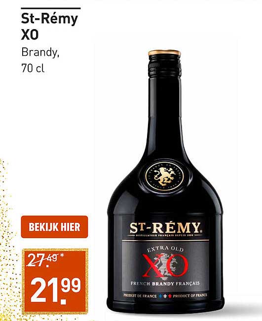 St-Rémy Xo Brandy, 70 Cl Aanbieding bij Gall & Gall - FolderFeest.nl