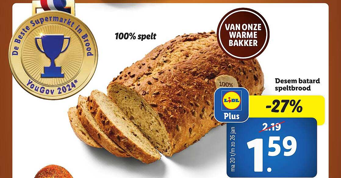 Desem Batard Speltbrood Aanbieding bij Lidl - FolderFeest.nl