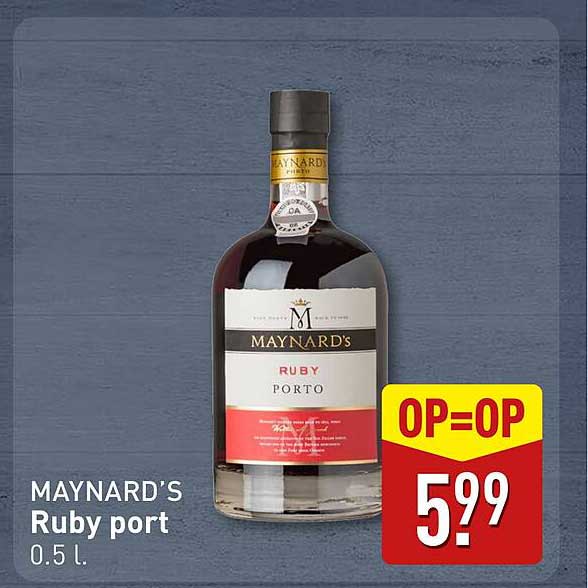 Maynard's Ruby Port aanbieding bij ALDI