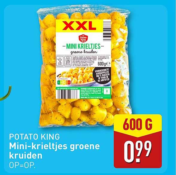 Potato King Mini-Krieltjes Groene Kruiden Aanbieding bij ALDI ...