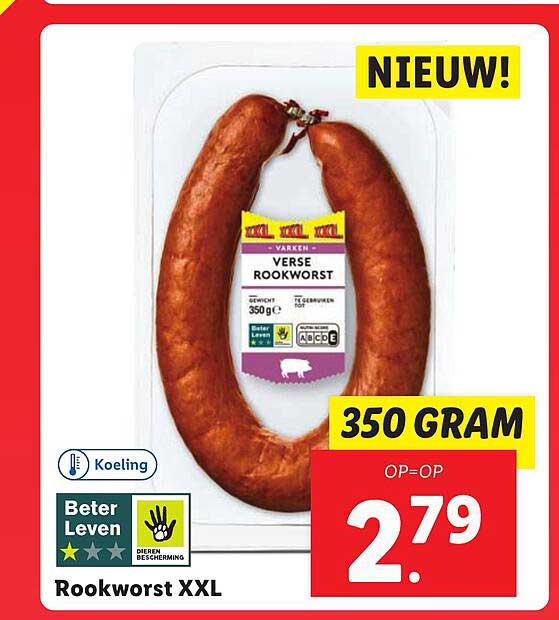 Rookworst Xxl Aanbieding bij Lidl - FolderFeest.nl