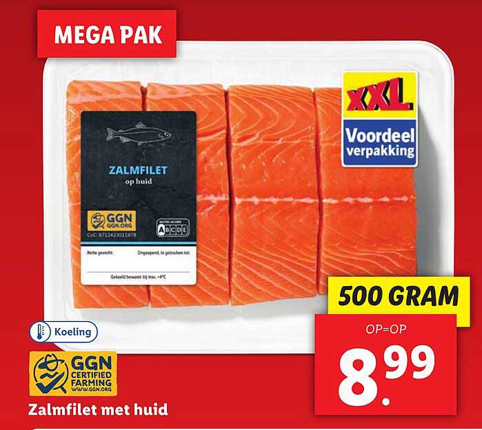 Zalmfilet Met Huid aanbieding bij Lidl