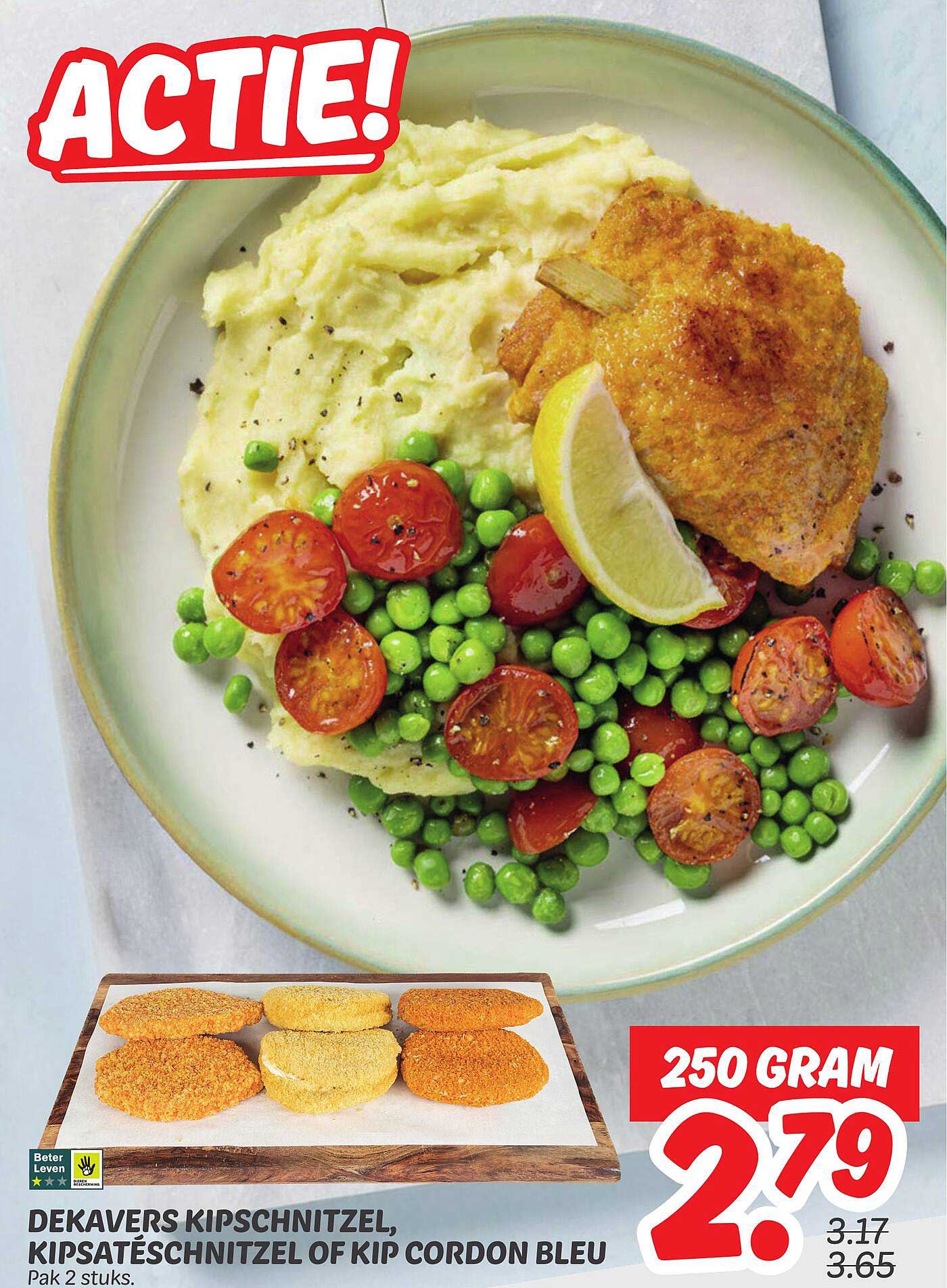 Dekavers Kipschnitzel, Kipsatéschnitzel Of Kip Cordon Bleu Aanbieding ...