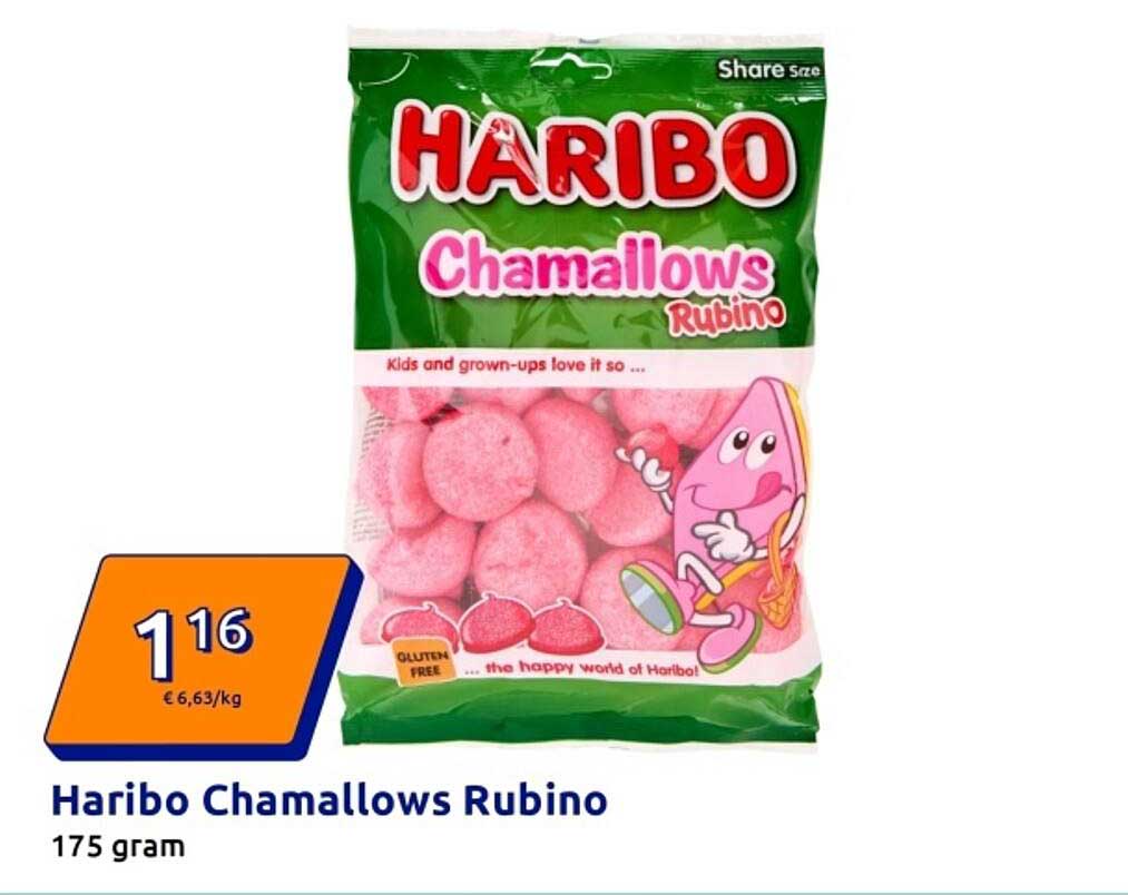 Haribo Chamallows Rubino Aanbieding bij Action - FolderFeest.nl