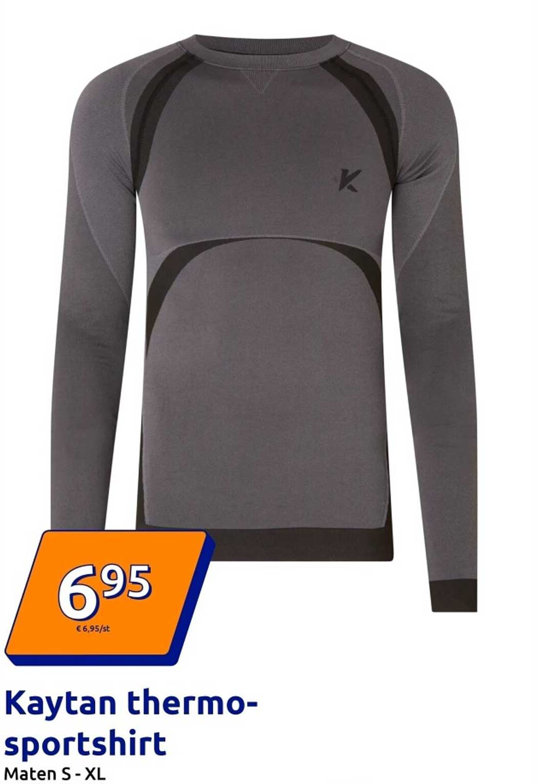 Kaytan Thermo-Sports Shirt Aanbieding bij Action - FolderFeest.nl