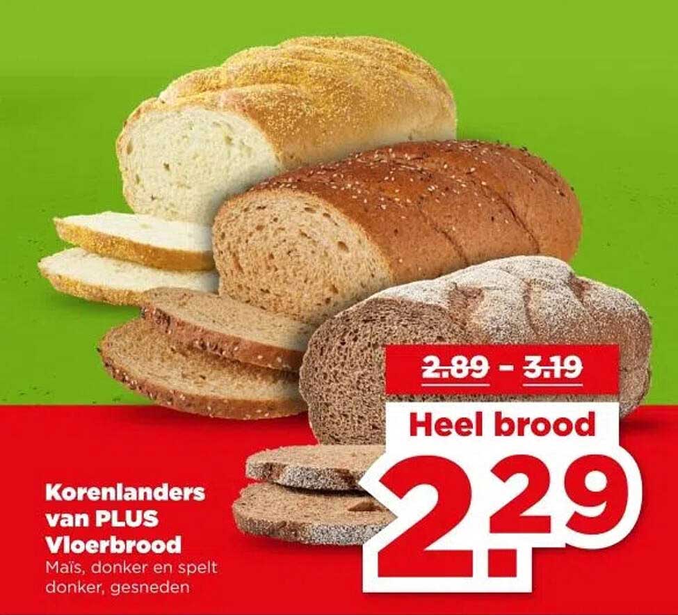 Korenlanders Van Plus Vloerbrood Aanbieding bij PLUS - FolderFeest.nl