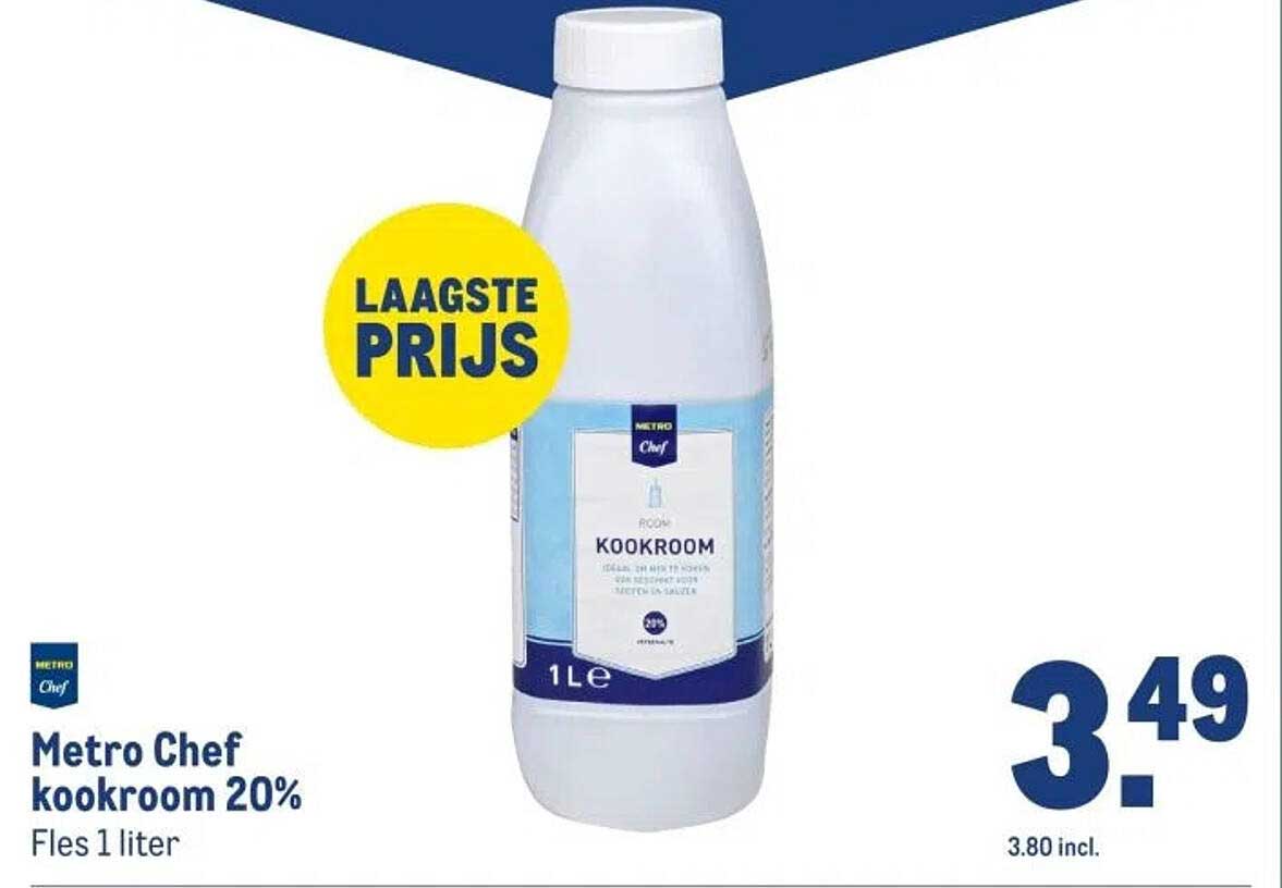 Metro Chef Kookroom 20% Aanbieding bij Makro - FolderFeest.nl
