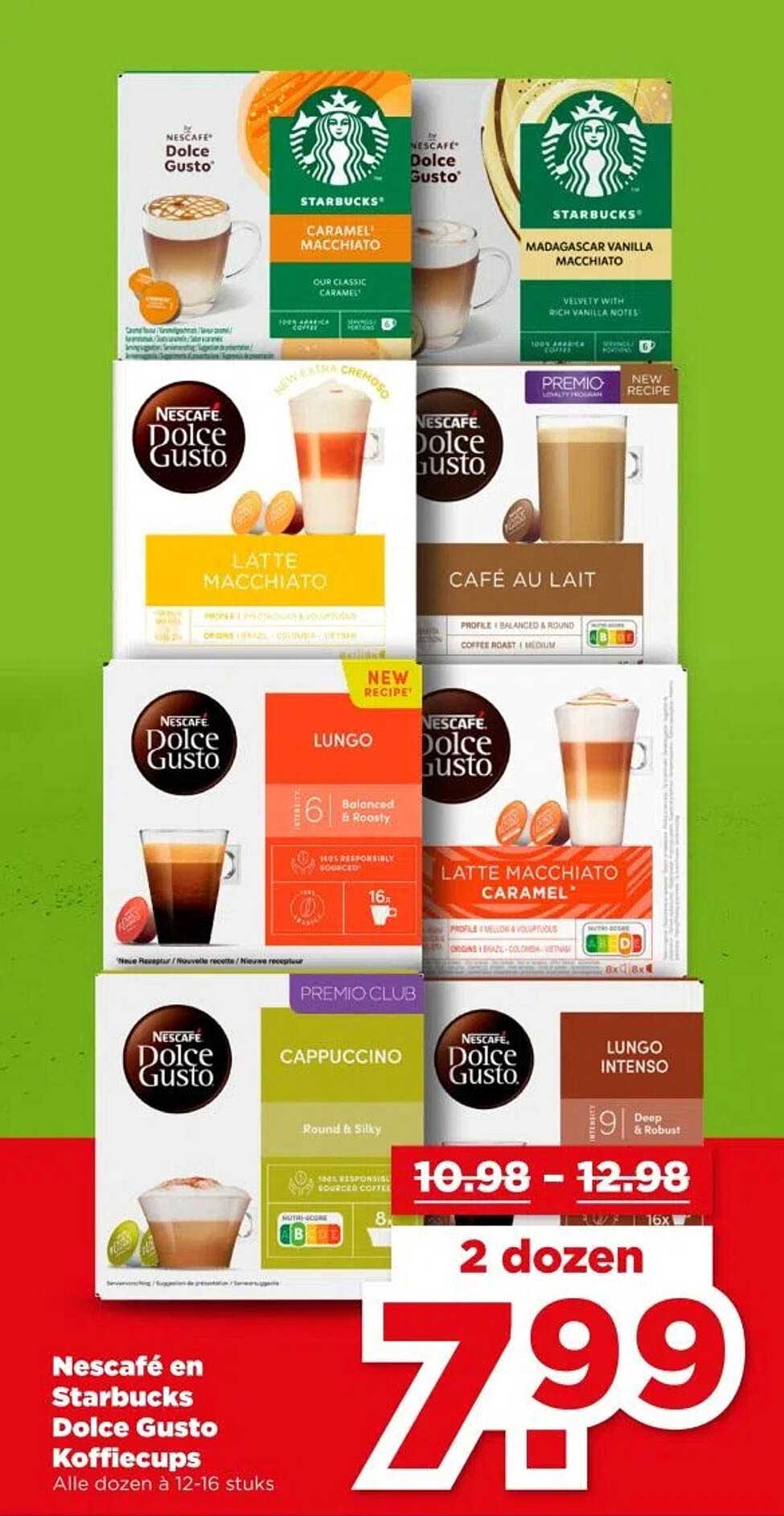 Alle Nescafé Of Starbucks Dolce Gusto 12 En 16 Capsules Aanbieding bij ...