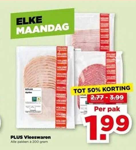 Plus Vleeswaren Aanbieding bij PLUS - FolderFeest.nl