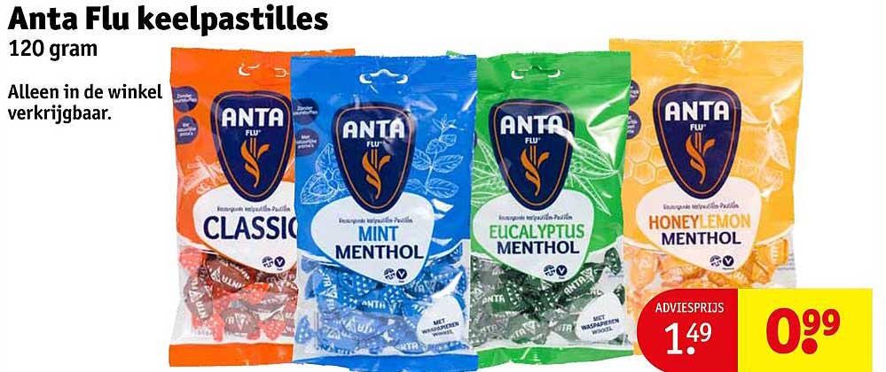 Anta Flu Keelpastilles Aanbieding bij Kruidvat - FolderFeest.nl