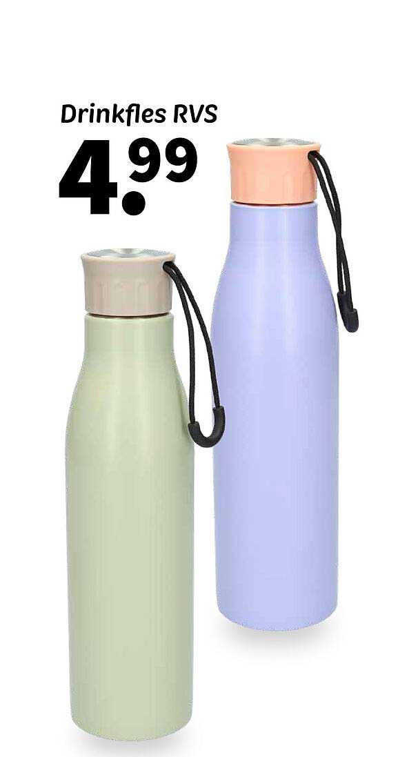 Drinkfles Rvs aanbieding bij Wibra