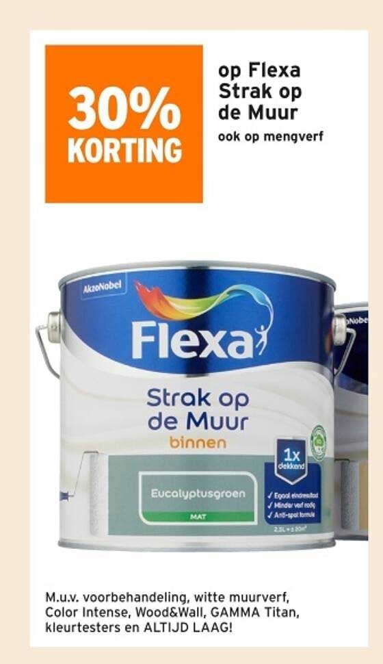 Op Flexa Strak Op De Muur Aanbieding bij GAMMA - FolderFeest.nl