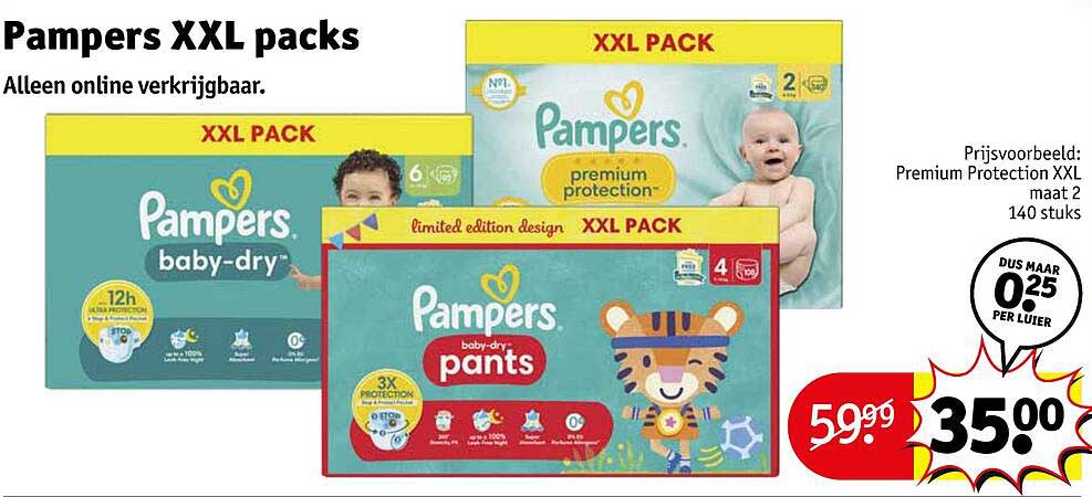 Pampers Xxl Packs Aanbieding bij Kruidvat - FolderFeest.nl