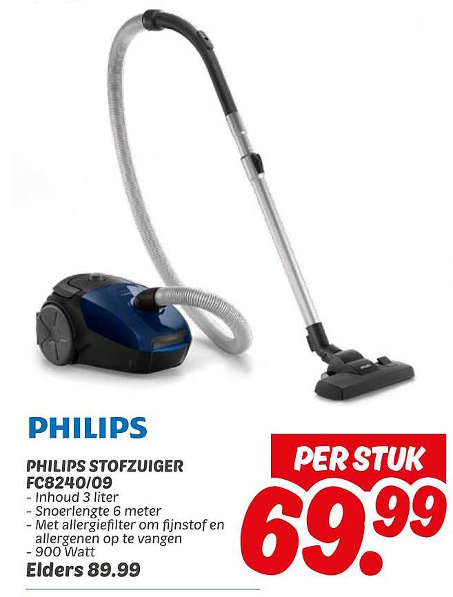 Philips Stofzuiger Fc8240/09 aanbieding bij Dekamarkt