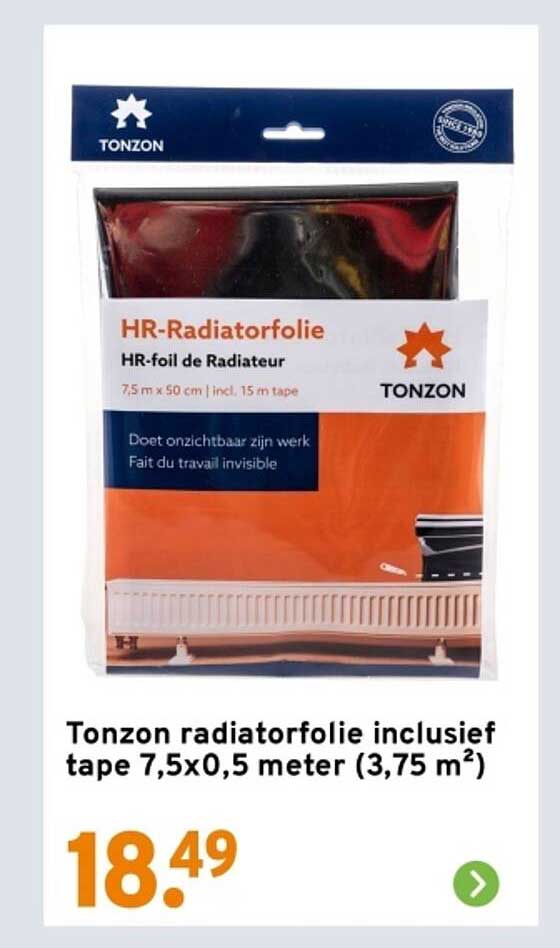 Tonzon Radiatorfolie Inclusief Tape Aanbieding bij GAMMA - FolderFeest.nl