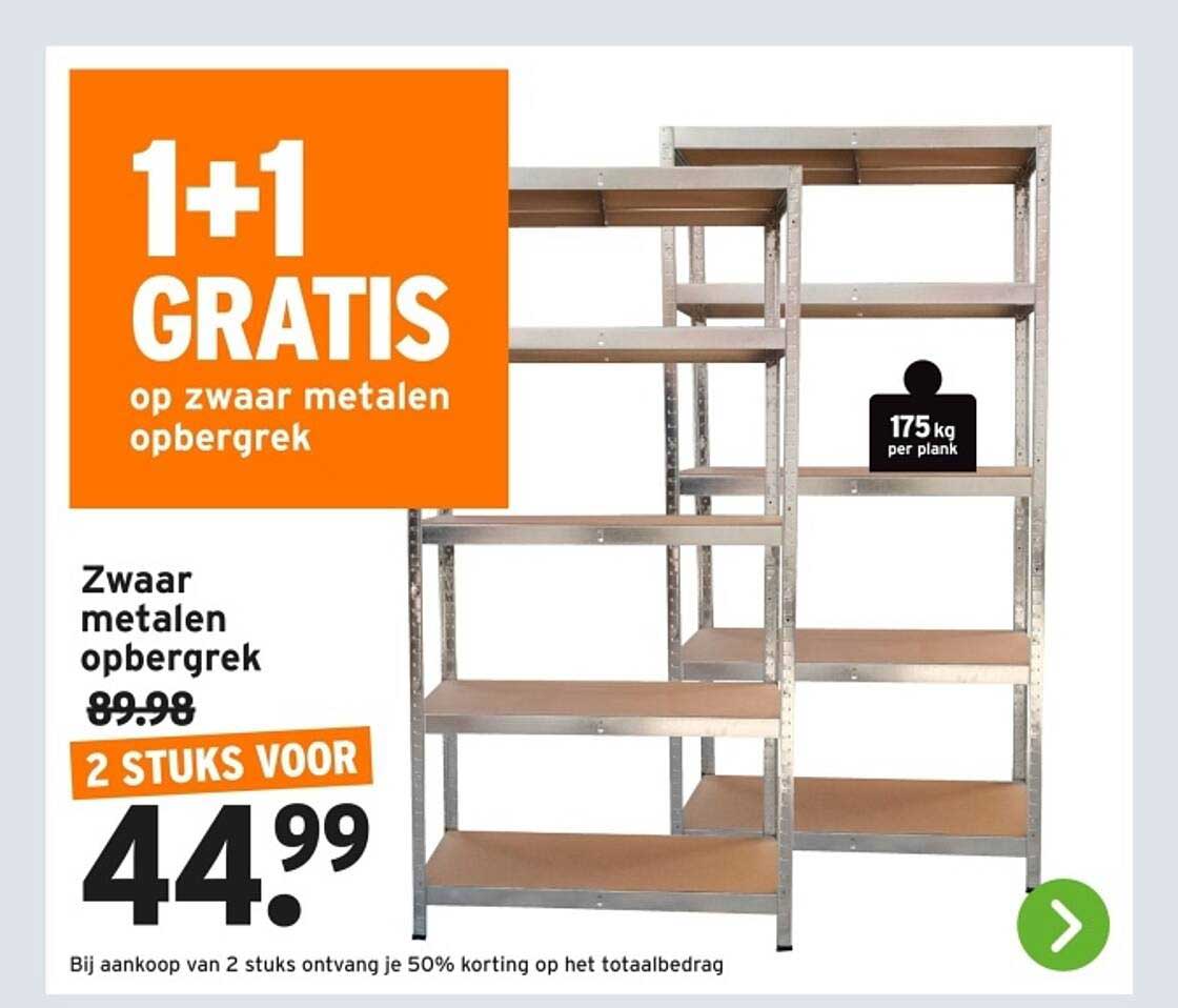 Zwaar Metalen Opbergrek aanbieding bij GAMMA