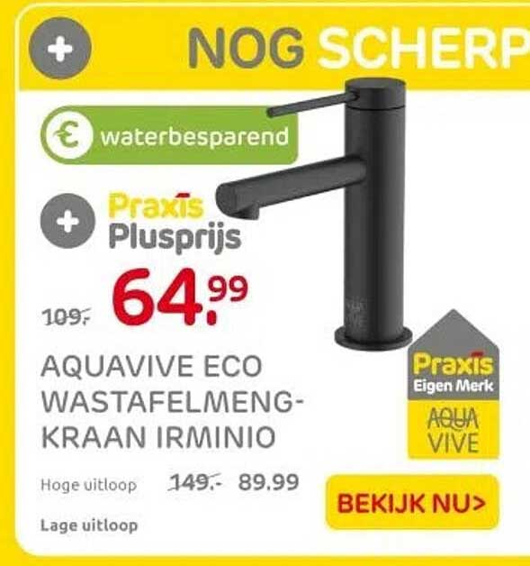Aquavive Eco Wastafelmeng-Kraan Irminio Aanbieding bij Praxis ...