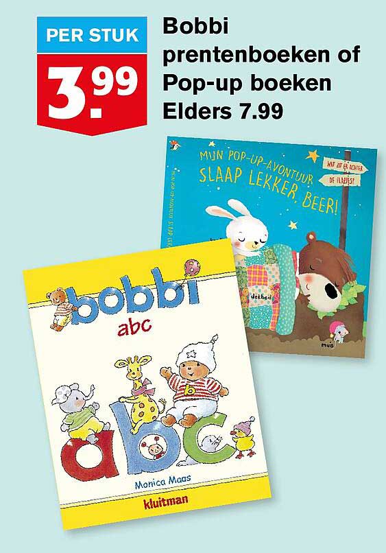 Bobbi Prentenboeken Of Pop-Up Boeken aanbieding bij Hoogvliet