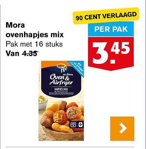 Mora Ovenhapjes Mix aanbieding bij Hoogvliet