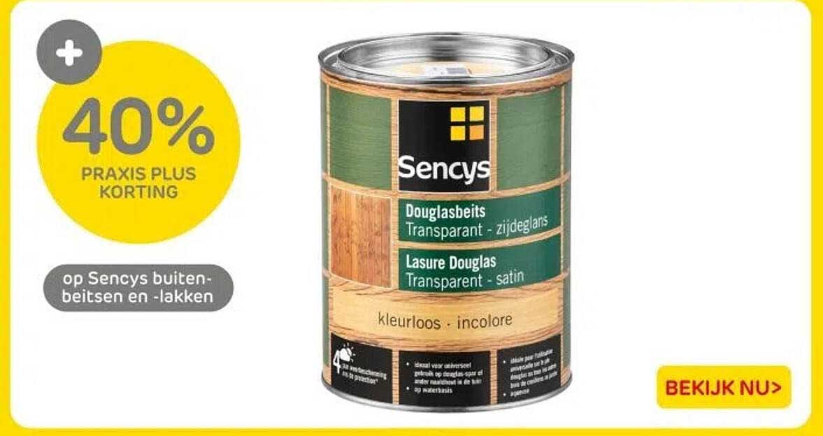 Sencys Douglasbeits Transparent - Zijdeglans aanbieding bij Praxis