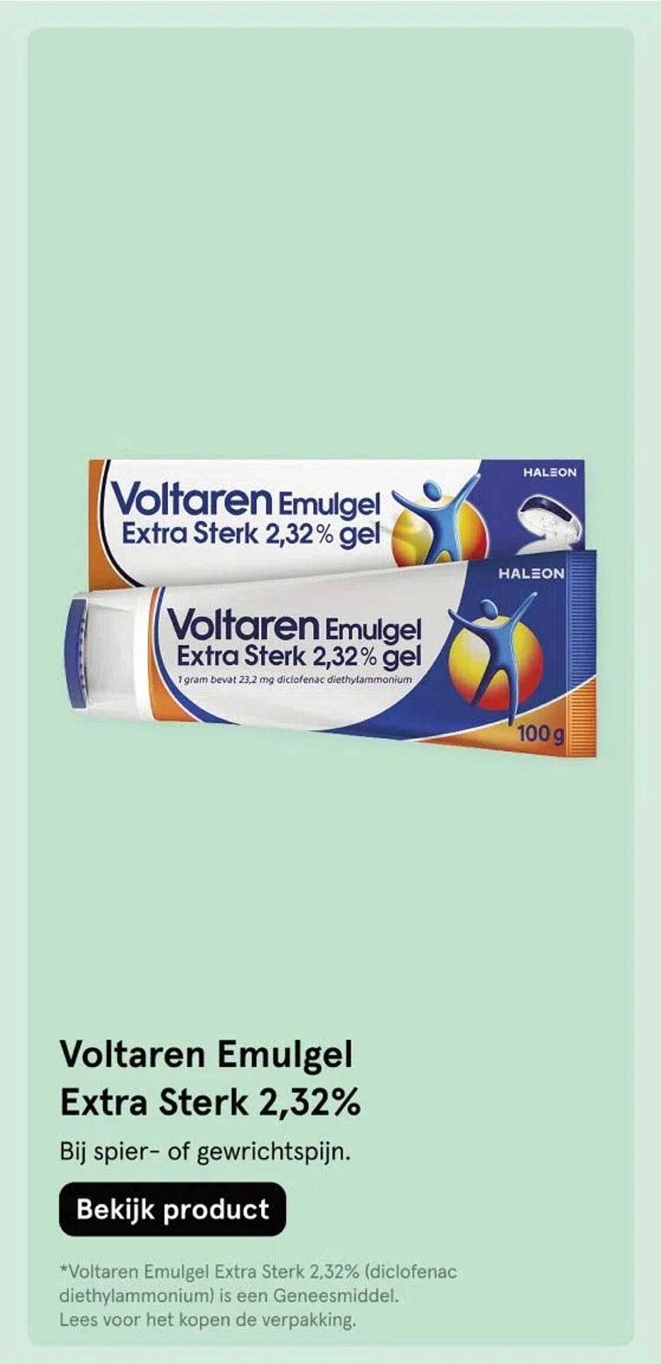 Voltaren Emulgel Extra Sterk 2,32% Aanbieding bij Etos - FolderFeest.nl