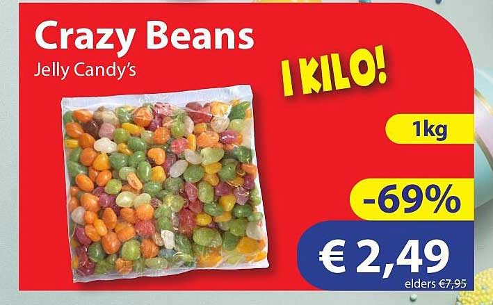 Crazy Beans Jelly Candy's Aanbieding bij Die Grenze - FolderFeest.nl