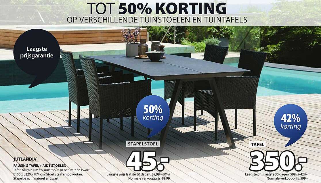 Tot 50% Korting Op Verschillende Tuinstoelen En Tuintafels Aanbieding ...
