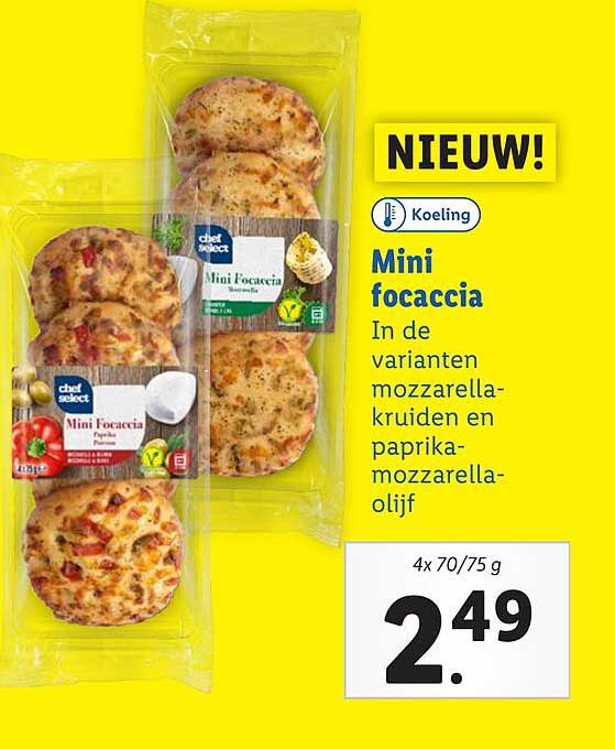 Mini Focaccia Aanbieding bij Lidl - FolderFeest.nl