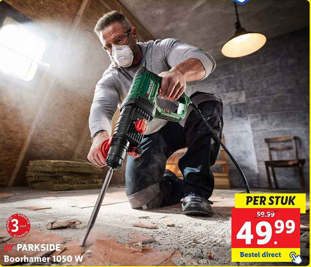 Parkside Boorhamer 1050 W Aanbieding bij Lidl - FolderFeest.nl