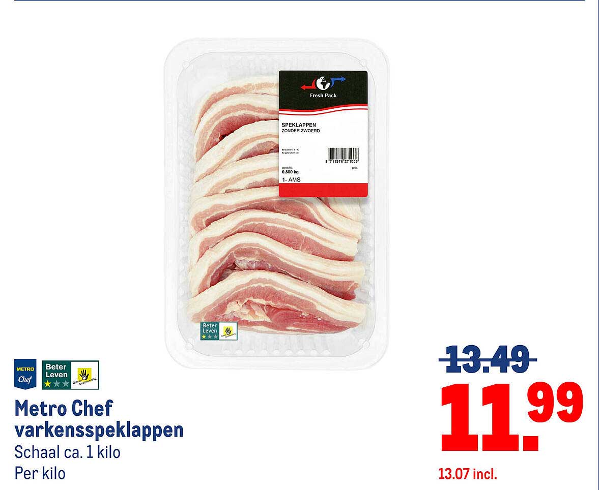 Metro Chef Varkensspeklappen Aanbieding bij Makro - FolderFeest.nl