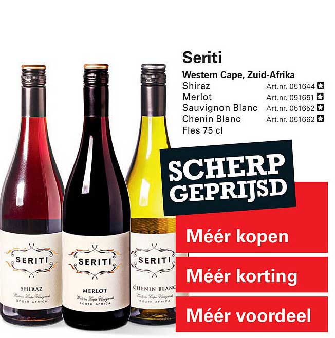 Seriti Fles 75 Cl Aanbieding bij Sligro - FolderFeest.nl