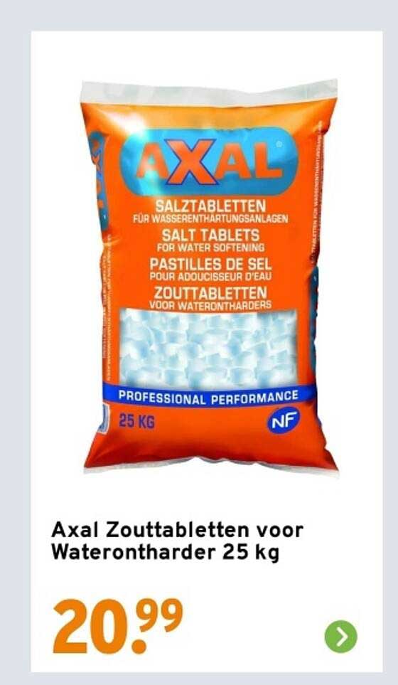 Axal Zouttabletten Voor Waterontharder 25 Kg aanbieding bij GAMMA