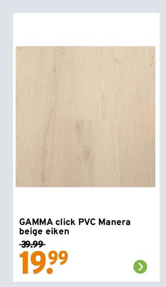 Gamma Click Pvc Manera Beige Eiken Aanbieding bij GAMMA - FolderFeest.nl