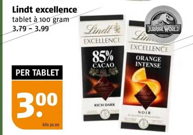 Lindt Excellence Tablet À 100 Gram Aanbieding bij Poiesz - FolderFeest.nl