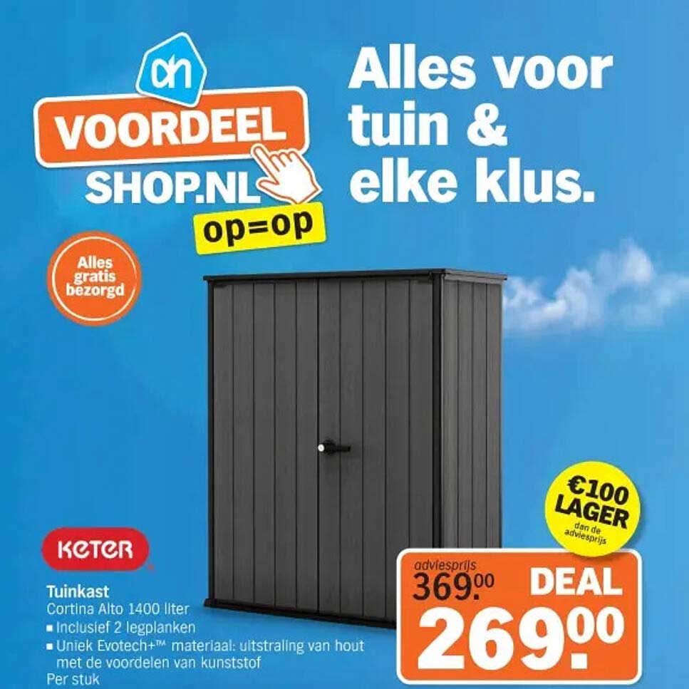 Tuinkast Cortina Alto 1400 Liter Aanbieding bij Albert Heijn ...